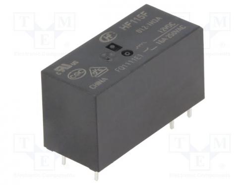 Relay electromagnetic SPST-NO Ucoil 12VDC 16A 16A/250VAC | GMcentrum s.r.o.